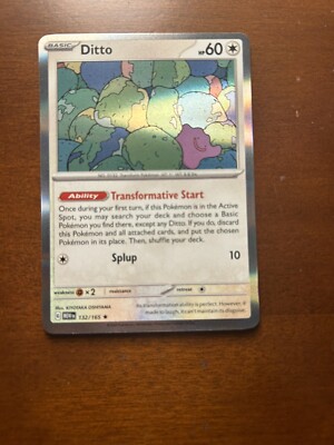 Ditto Holo 132/165 Pokemon 151 Pokemon Card | eBay