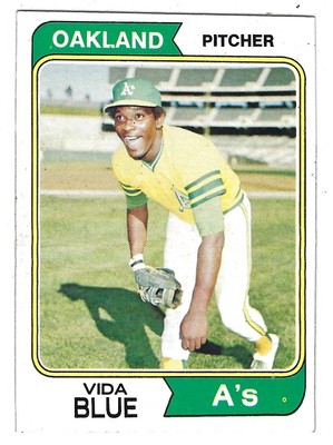 1974 TOPPS MLB TRADING CARD #290 - VIDA BLUE Pitcher (Sleeved) | eBay