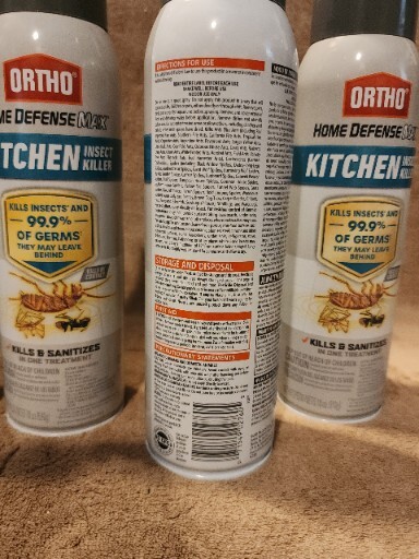 Lot of 4: ORTHO Home Defense Max Kitchen Insect Killer 18oz Home Pest ...