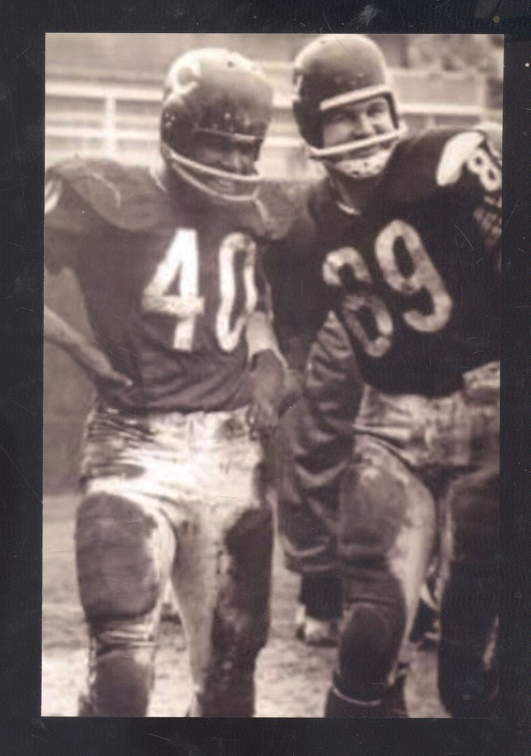 REAL PHOTO CHICAGO BEARS FOOTBALL GALE SAYERS MIKE DITKA POSTCARD COPY ...