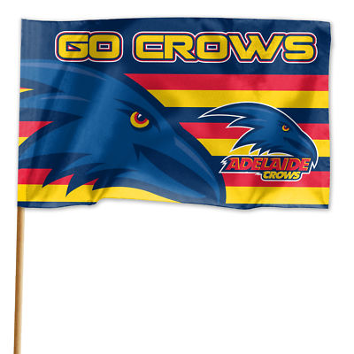 Adelaide Crows AFL GAME DAY Flag Banner WITH Pole Fathers Day Man Cave ...