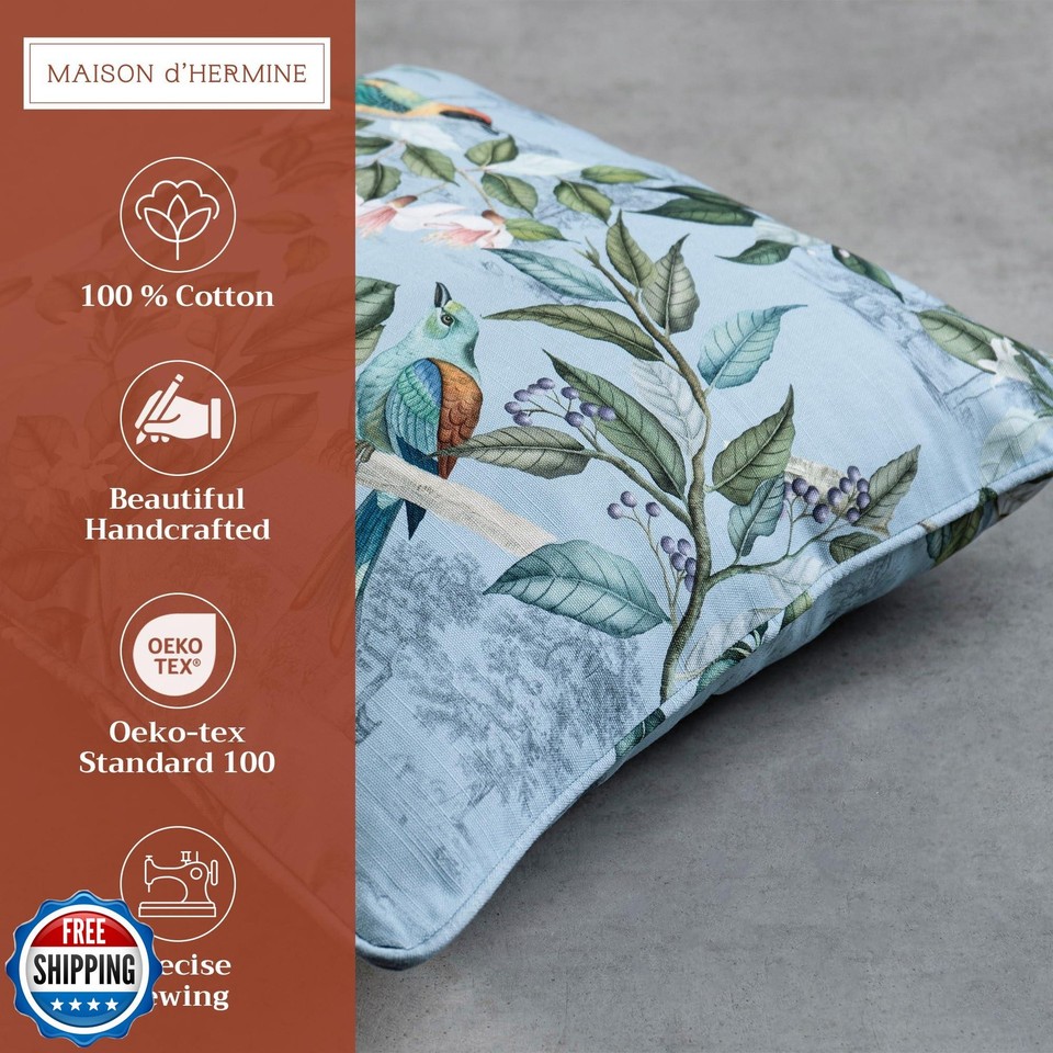 Maison d' Hermine Decorative Pillow Covers 18 x 18 Inch Square 10 | eBay