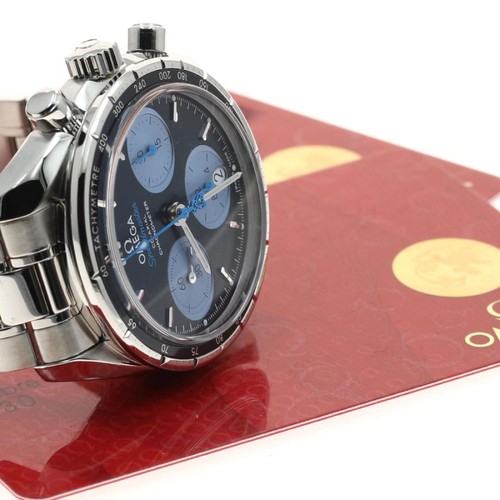 OMEGA SPEEDMASTER 38 CO-AXIAL ORBIS EDITION 38mm SS Navy/Ice Blue #C684 ...