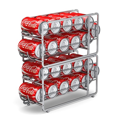 Soda Can Organizer Storage Rack, 2 Pack Stackable Beverage Soda Can ...