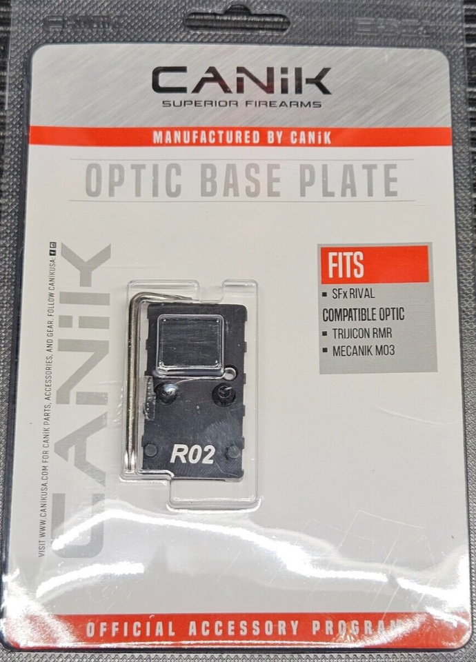 CANIK Optic Base Plate RMR Mount SFx Rival Mecanik #2 Trijicon Screws ...