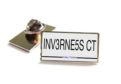 INVERNESS CT NUMBER PLATE STYLE LAPEL PIN BADGE TIE TACK GIFT | eBay