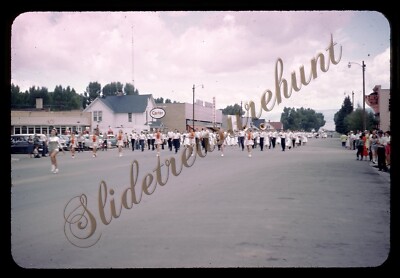 Parade Street Scene Marching Band Signs 1950s 35mm Slide Red Border ...