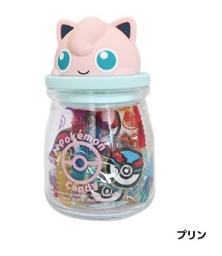 Japanese Pokemon Hard Candy Jigglypuff Figure Bottle Snack Sweet Jar ...