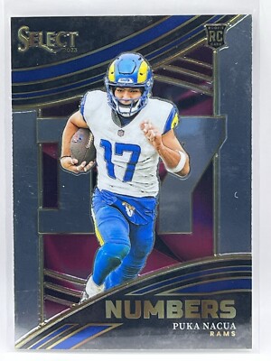 2023 Panini Select PUKA NACUA RC Rookie NUMBERS #NMB-PNA RAMS | eBay