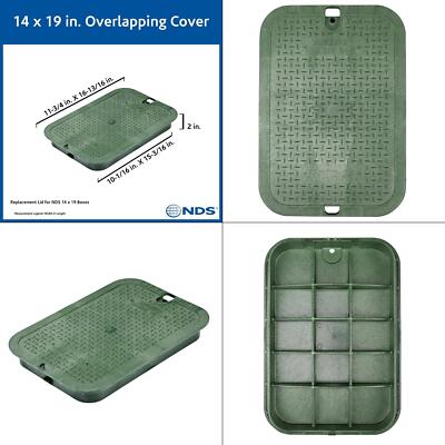 14 In. X 19 In. Rectangular Valve Box Cover, Green Icv | Cover Nds ...