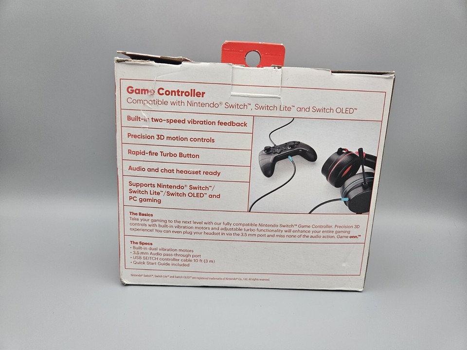 Nintendo Switch Corded Compatible Controller GAME ONN - Black | eBay