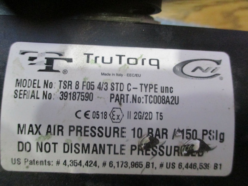 TruTorq Model: TSR 8 F05 4/3 Pneumatic Actuator w/ HIP 20-71LF4-TSR8 ...