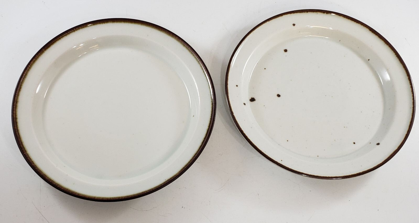 ~ DANSK BROWN MIST Two 7 Inch Plates Neils Refsgaard Early Backstamp ...