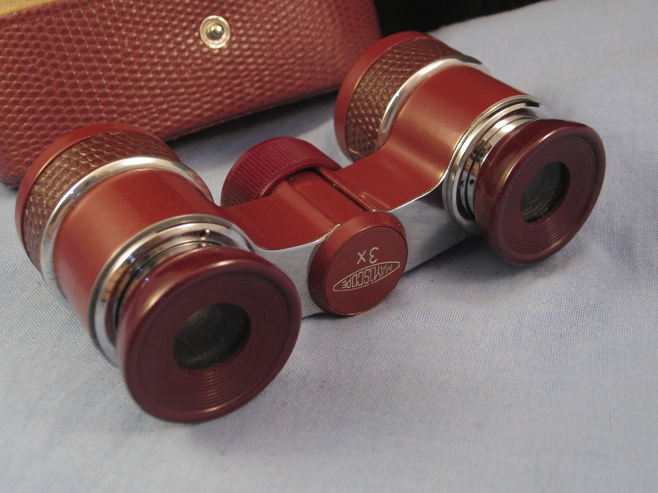 NICE PRISTINE PAIR OF VINTAGE GERMAN ART DECO OPERA GLASSES BINOCULARS ...