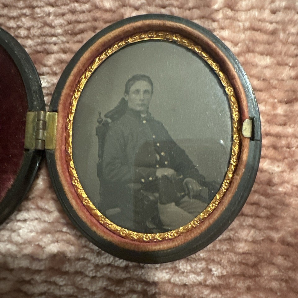 Beautiful Original Confederate Civil War Soldier Tintype Photo Tin Type ...