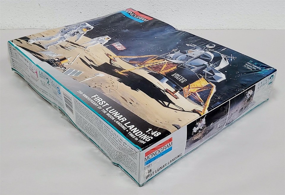 Z-624 REVELL/MONOGRAM 1:8 SCALE FIRST LUNAR LANDING MODEL KIT-MINT IN ...