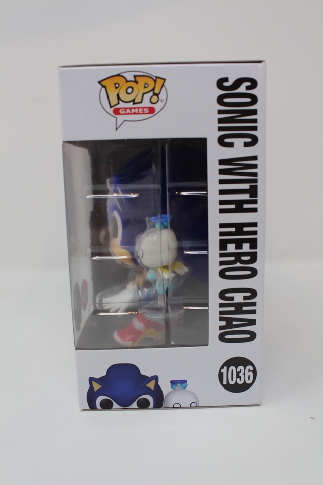 Sonic The Hedgehog #1036 Sonic with Hero Chao Funko Pop! Flocked | eBay