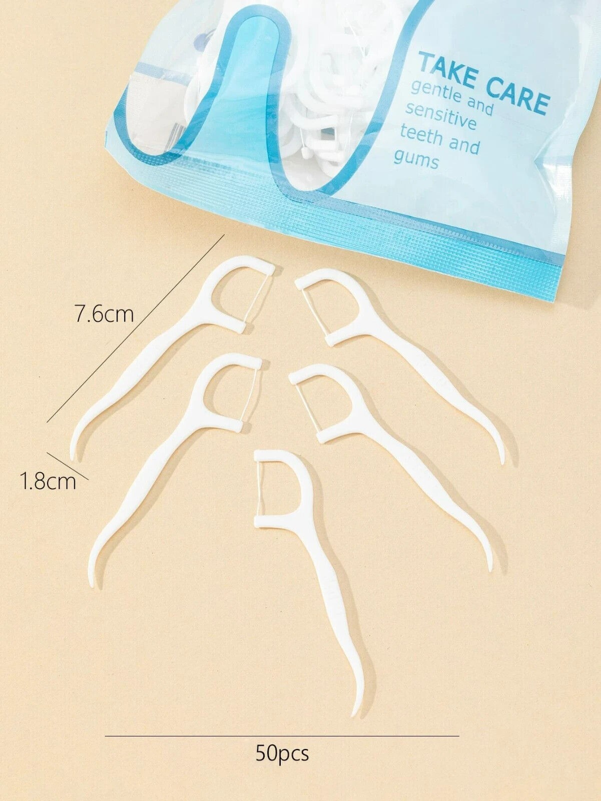 50PK DENTAL FLOSS STICKS | Interdental Tooth Harps Teeth Picks Oral ...