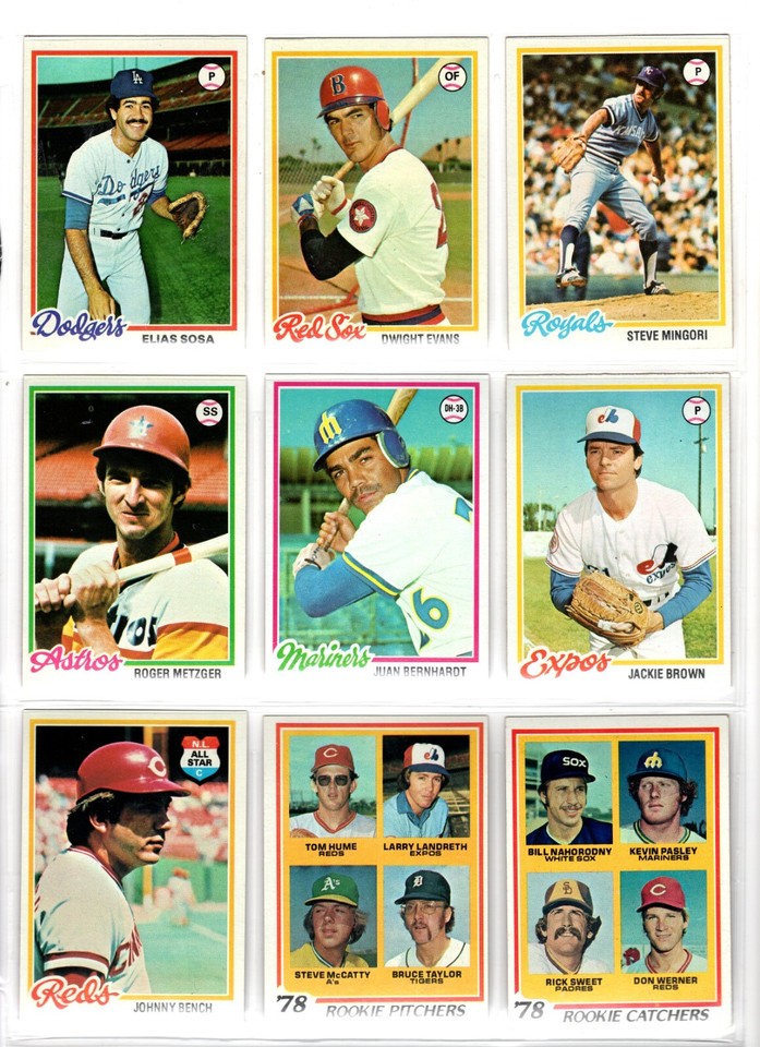 1978 Topps Baseball Complete Set 726 Trammell Murray Molitor RC EX/EXMT ...