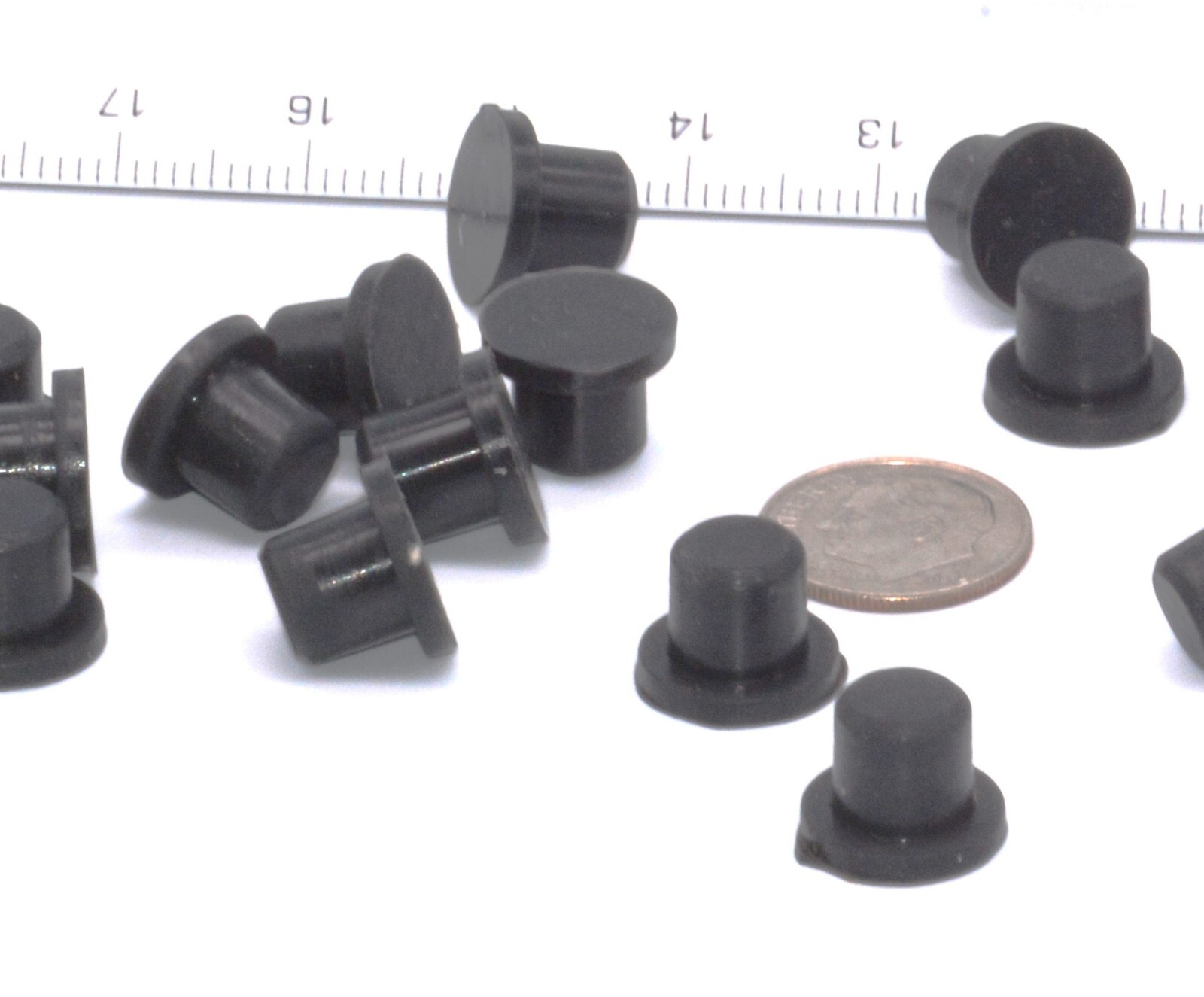 3/8" Rubber Hole Plugs / Thick Panel Compression / Push‑In Stem Bumper ...