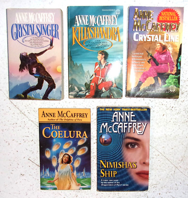 5 Anne McCaffrey Books all 3 The Crystal Singer Trilogy + both Crystal ...