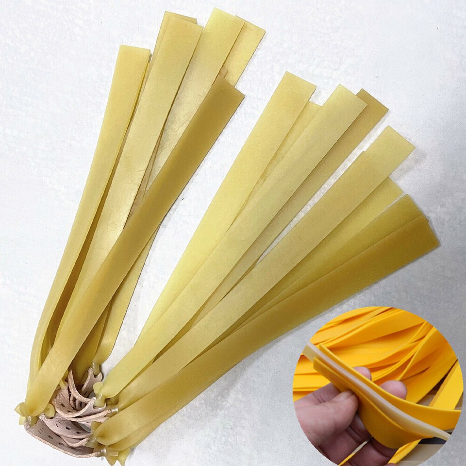20 Flat Rubber Bands Slingshot Hunting Catapult Replacement Tapered ...