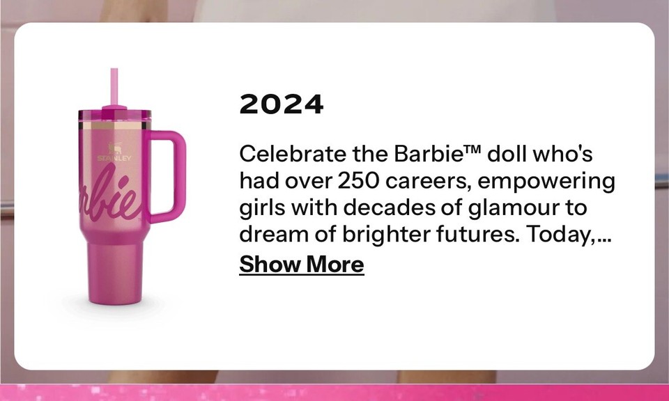 Barbie x Stanley Icon 40 oz Pink Quencher Classic Barbie Logo NEW ...