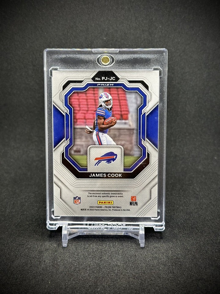 James Cook 2022 Panini Prizm Memorabilia Patch Silver Prizm Rookie SP ...