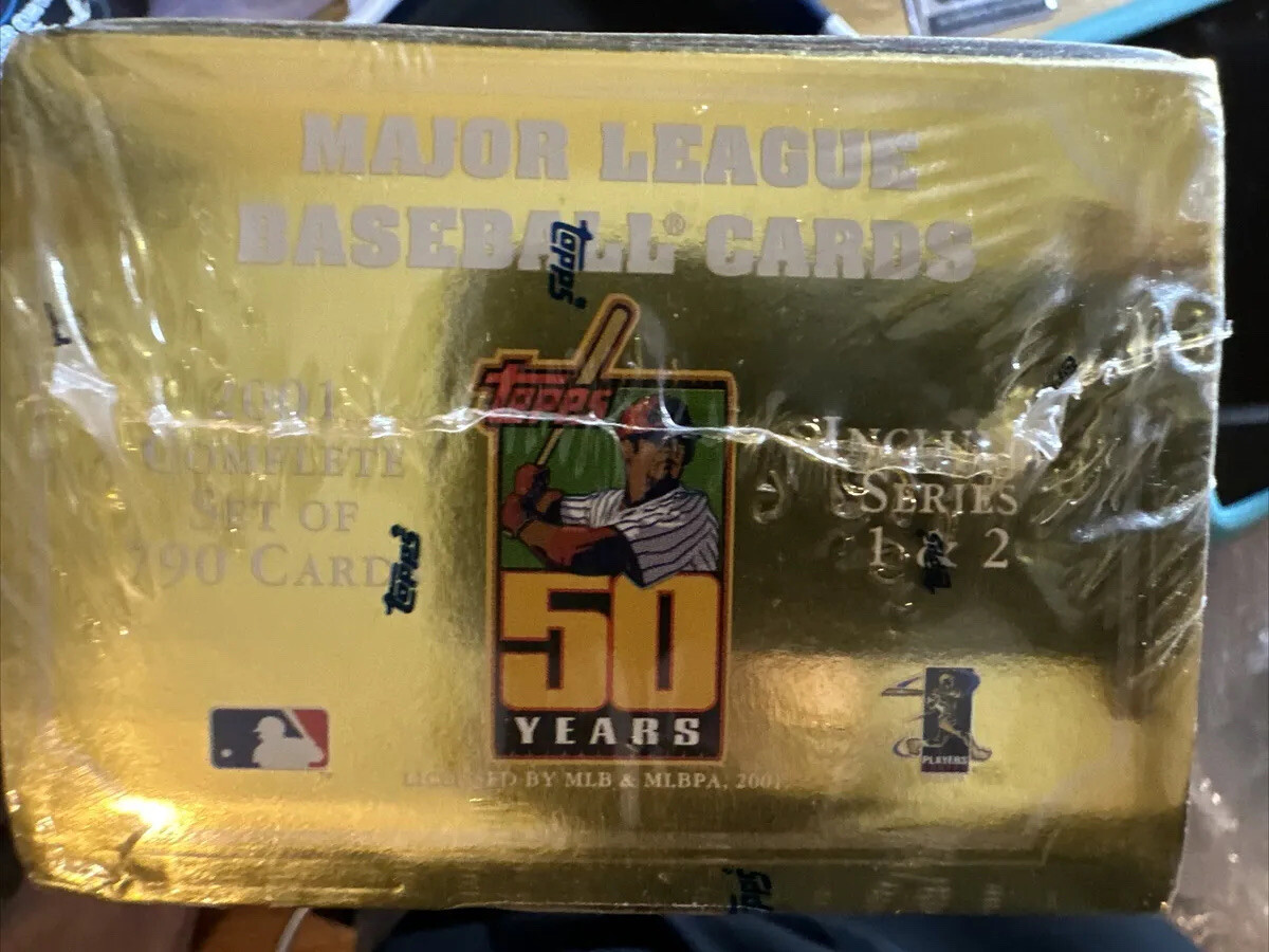 2001 Topps Gold Baseball Complete Set Sealed Series 1 & 2 HTA Edition ...