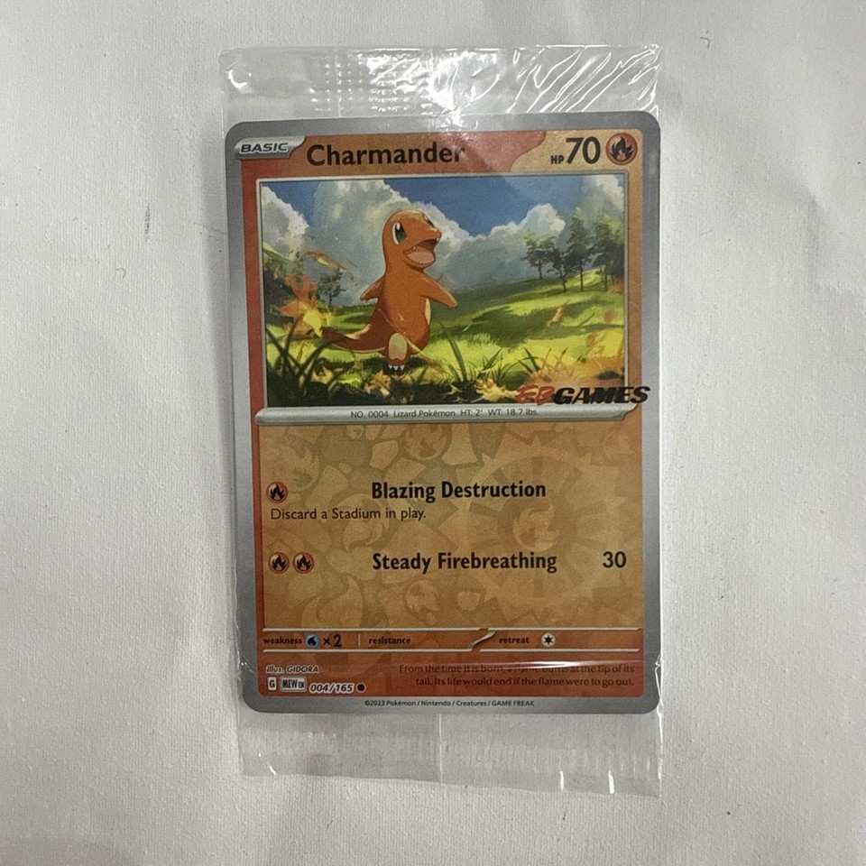 Charmander 004/165 EB Games Stamped Promo 151 Pokemon TCG SEALED | eBay