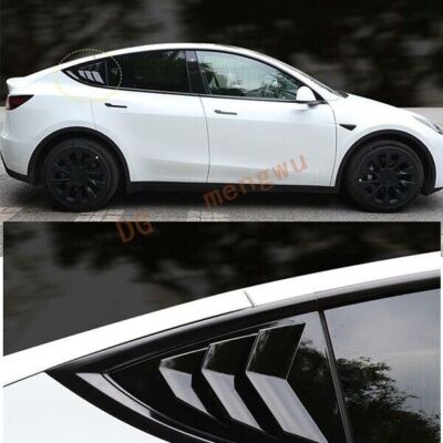 2pcs Black Window Louver Shutte Cover For Tesla Model Y 2020-2021 | eBay