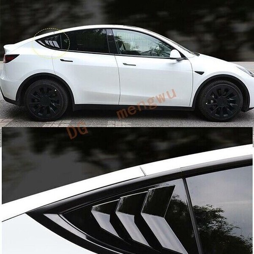 2pcs Black Window Louver Shutte Cover For Tesla Model Y 2020-2021 | eBay
