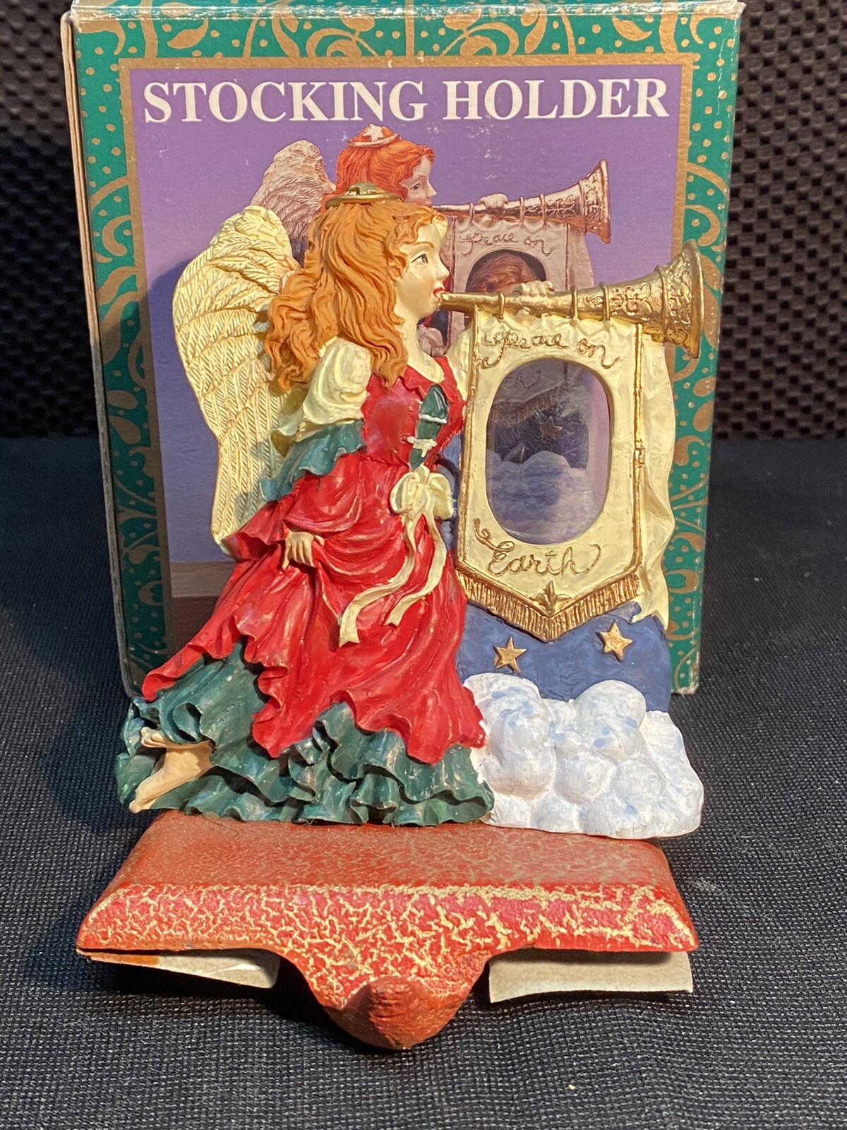 Caffco International Angel W/ Trumpet CAST Stocking Hanger Holder ...