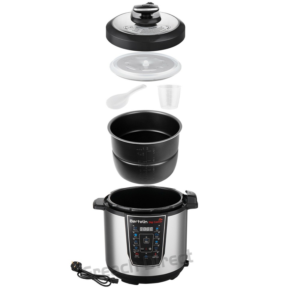 12-in-1 Multi Cooker 6L Pressure Non-Stick Rice Slow Cook KeepWarm ...