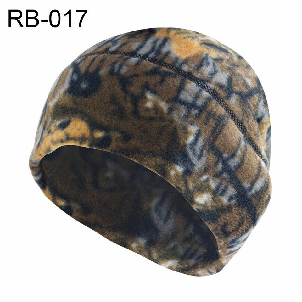 Men Women Camo Winter Warm Skull Cap Fleece Beanie Windproof Hat Thick ...