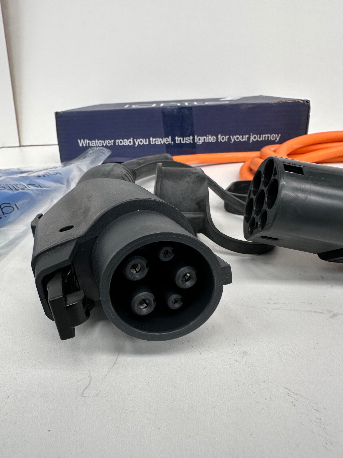 EV Electric Car Charge Cable 1 Phase Type 1-2 32A 5m Orange Ignite CEV ...