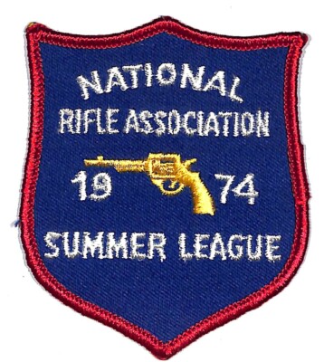 NRA Summer League 1974 Vintage Embroidered Patch 3 1/2" Pistol NOS ...
