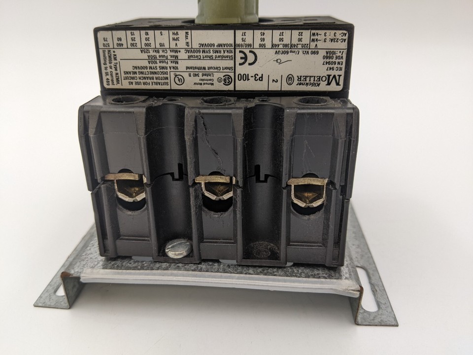 Klockner Moeller P3-100 Disconnect Switch 100A 3P 690V 75HP Max w ON ...