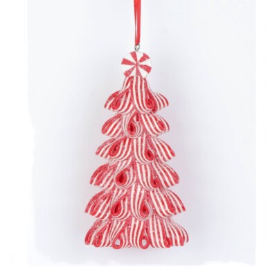 Ribbon Candy Peppermint Tree Ornament Christmas Tree Sweet Treats Red ...