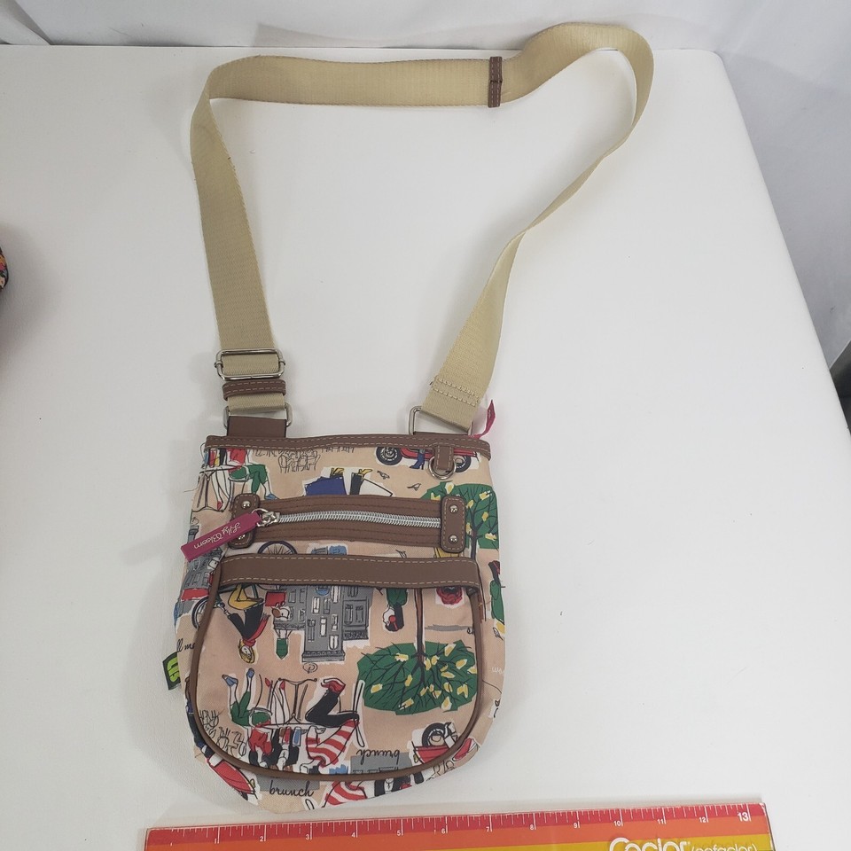 Lilly Bloom Crossbody Purse Bikes and Brunch With Matching Coin Wallet ...