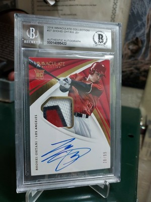2018 Panini Immaculate Shohei Ohtani Los Angeles Angels Rookie Auto ...