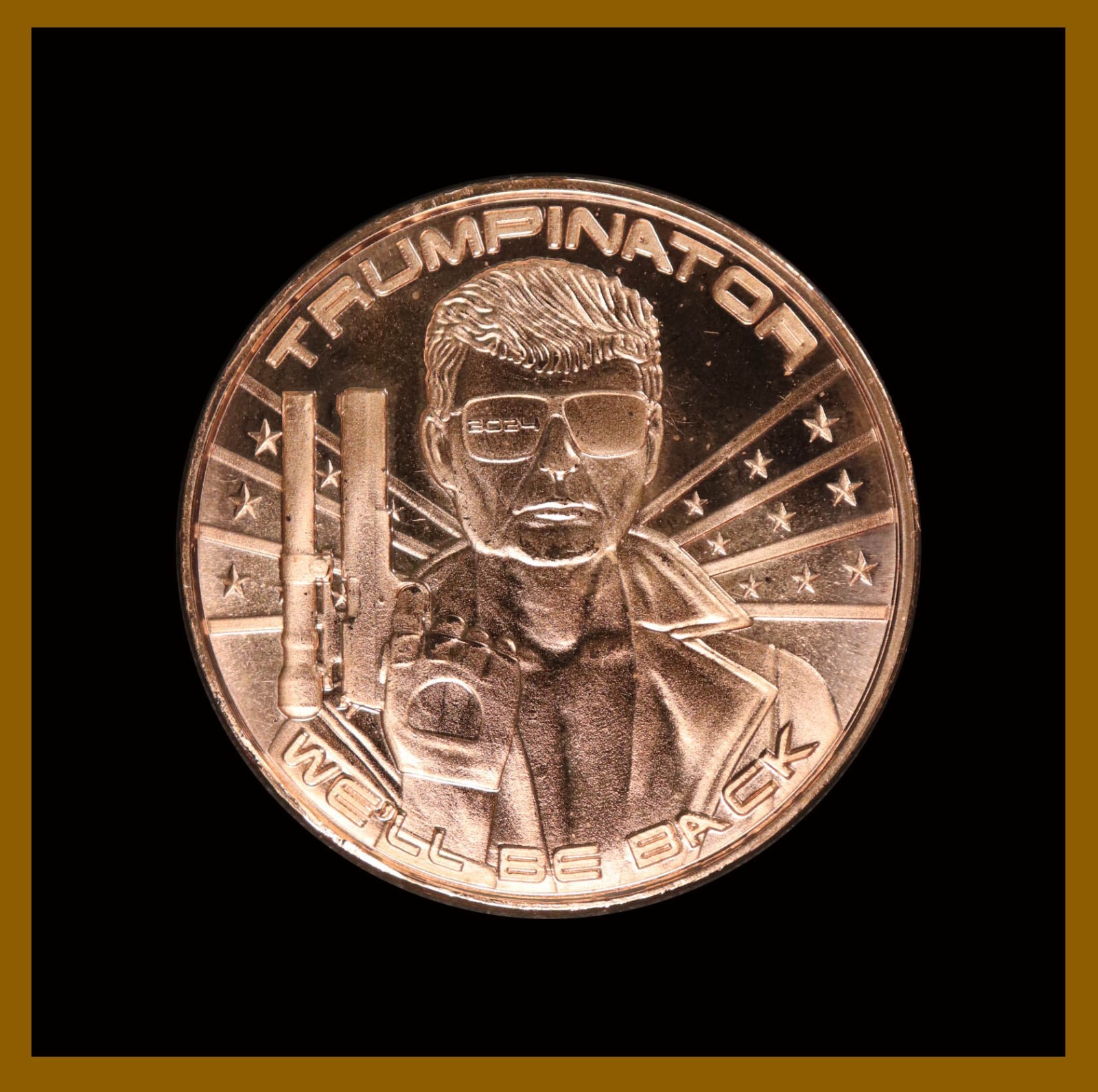 Trump 2024 (Trumpinator) 1 OZ .999 Fine Copper Round Bullion Roll Tube ...