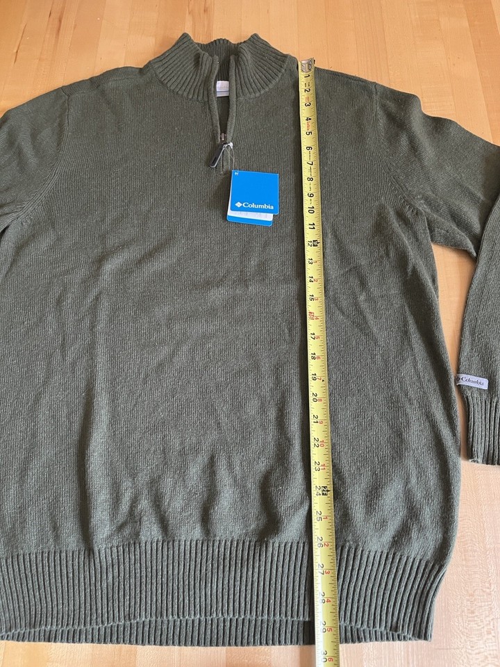 NWT* Columbia Spruce Bluff Half Zip Sweater Green Men’s Large | eBay