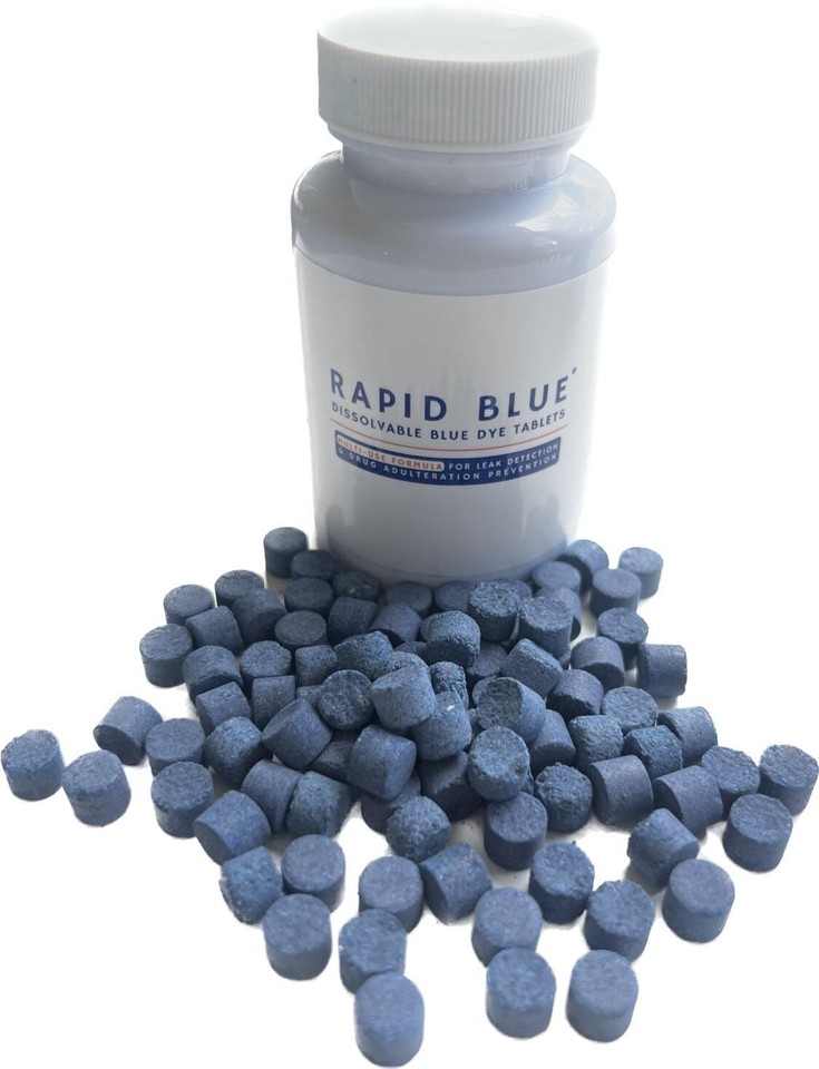Rapid Blue Dissolvable Blue Dye Tablets for Toilet Leak Detection ...