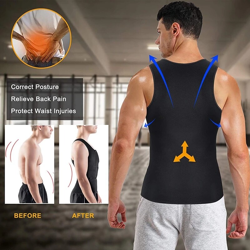 Gynecomastia Compress Tank Top Men's Slimming Body Shaper Vest Sport ...