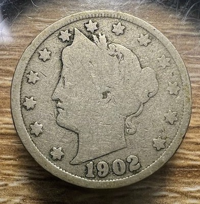 1902 Liberty Head V Nickel - Actual Coin Shown - Free Shipping ...