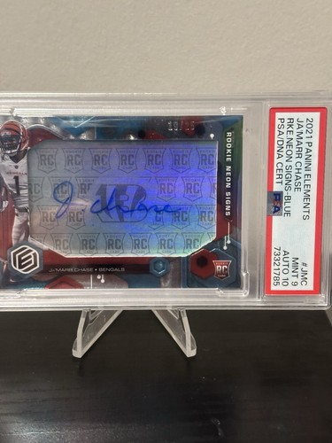 2021 Panini Elements - Rookie Neon Signs Ja'Marr Chase RC Blue /25 PSA ...