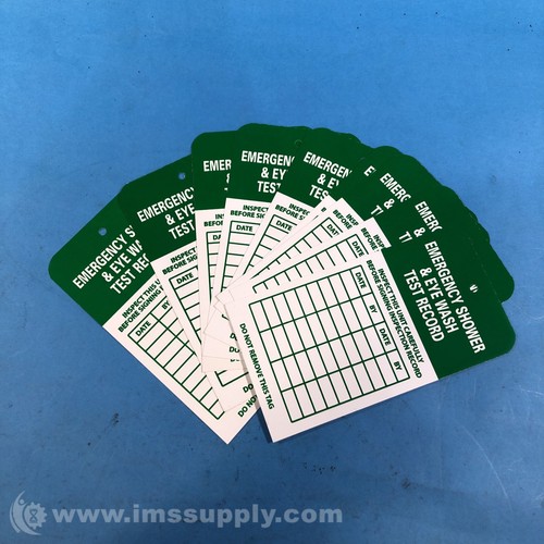 Set of 19 Emergency Shower & Eye Wash Test Record Tags FNIP | eBay