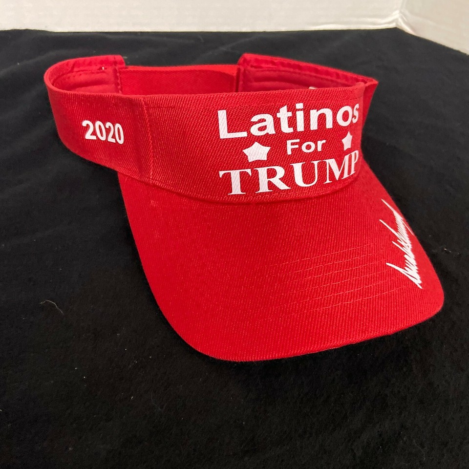 LATINOS FOR TRUMP VISOR DONALD TRUMP AUTOGRAPH copy PRINTED BRIM KAG ...
