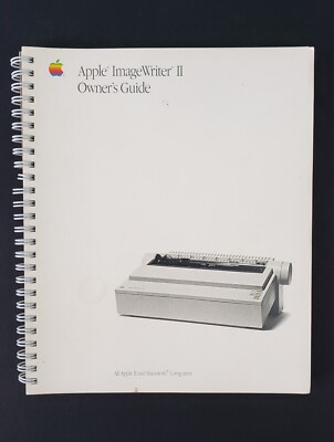 Vtg Apple Imagewriter II Owner's Guide Published 1988 030-0423A Spiral ...